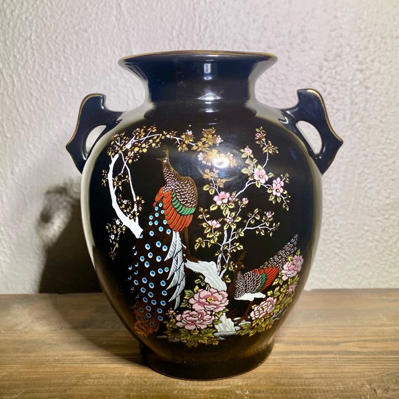 Bijutsu Toki | Accents | Vintage Handpainted Bijutsu Toki Japanese Vase ...